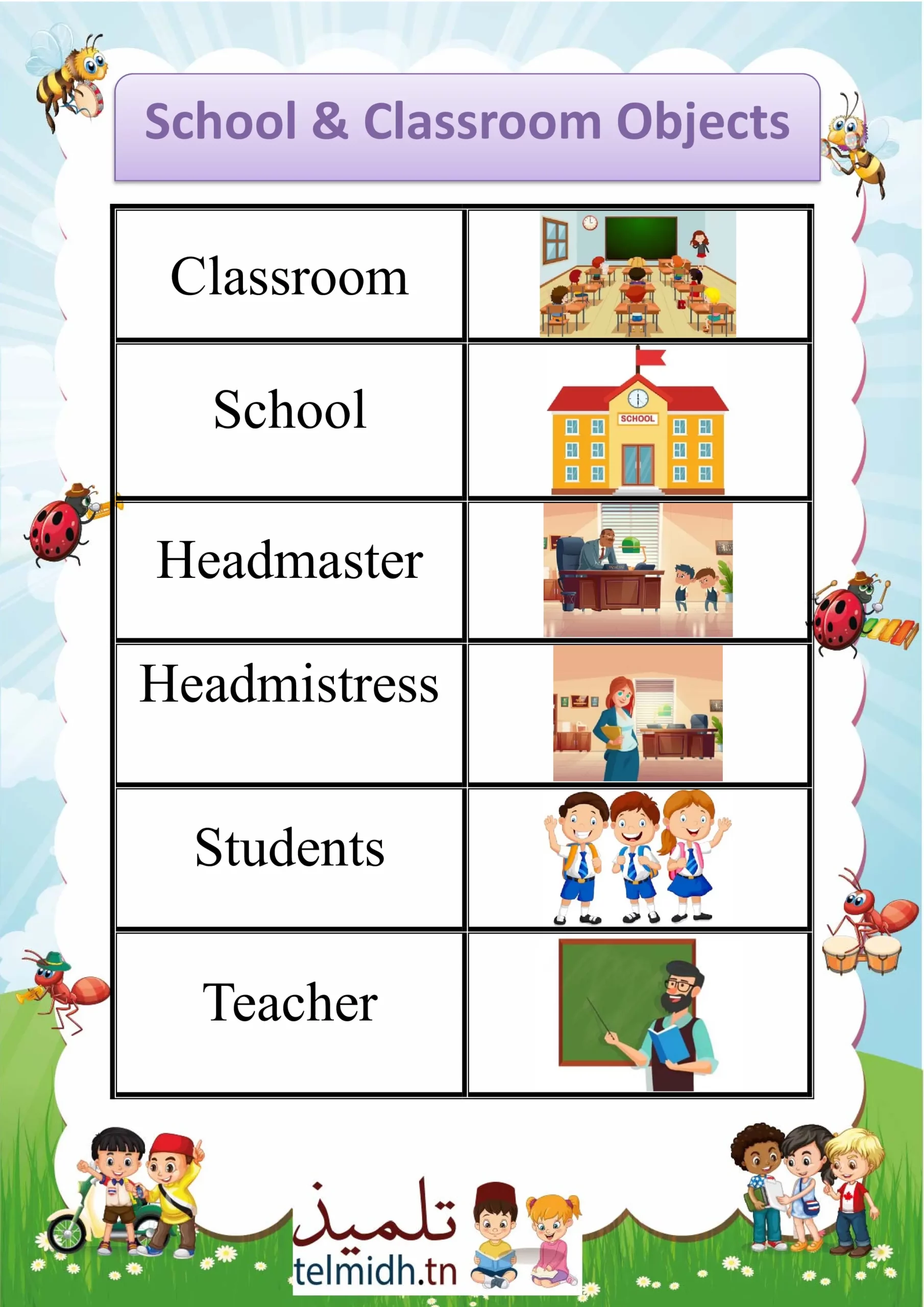 Classroom objects - Telmidh