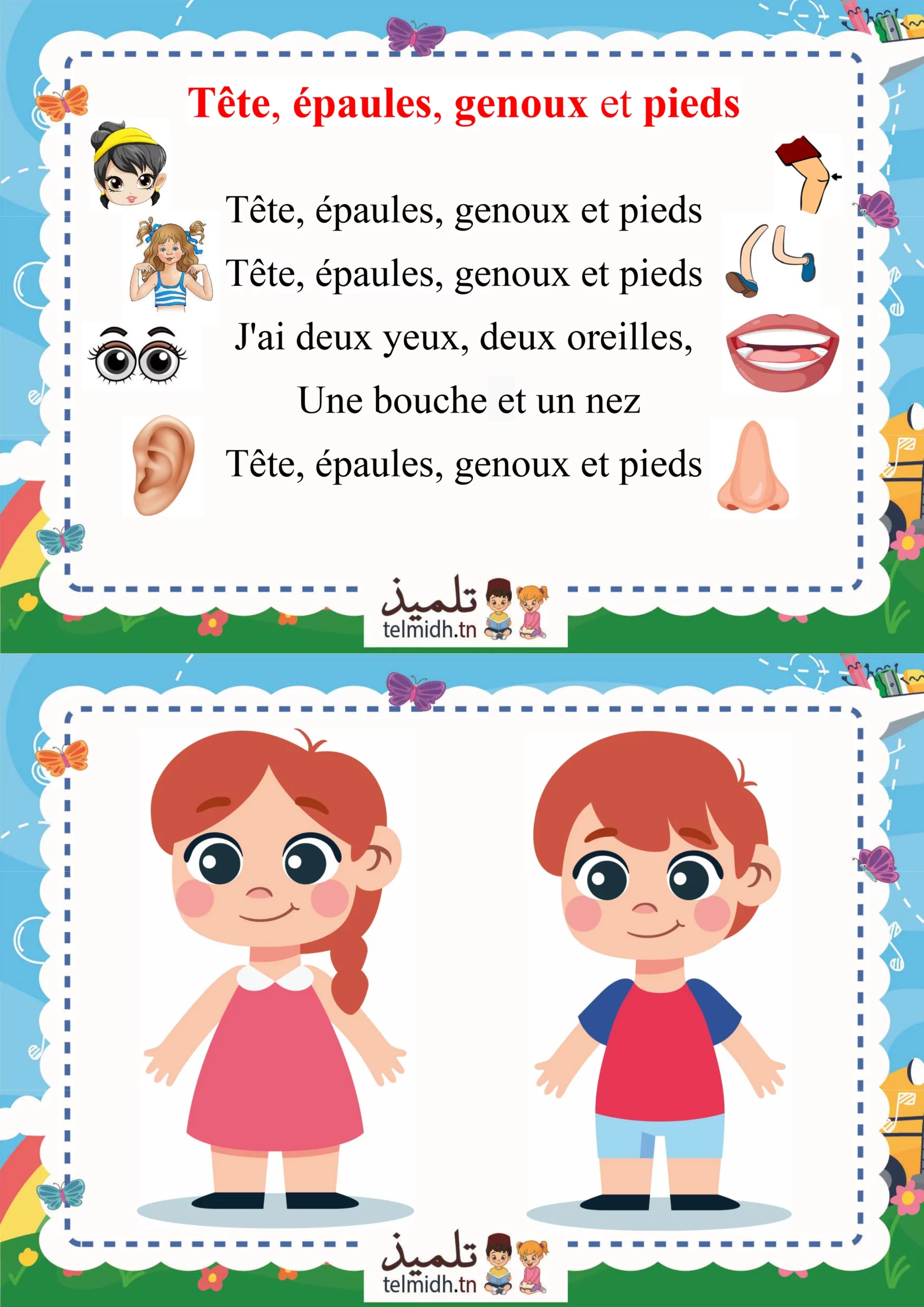 tête, épaules, genoux et pieds - Telmidh