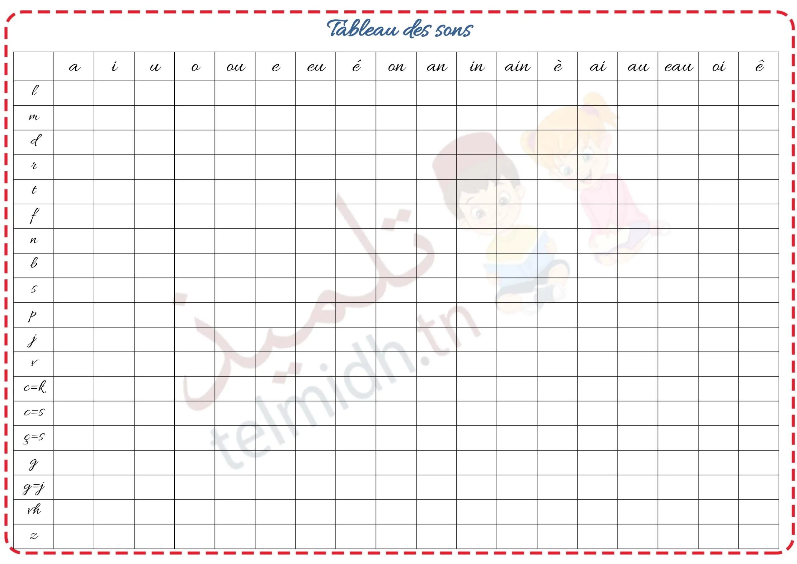 Tableau des sons vide - Telmidh